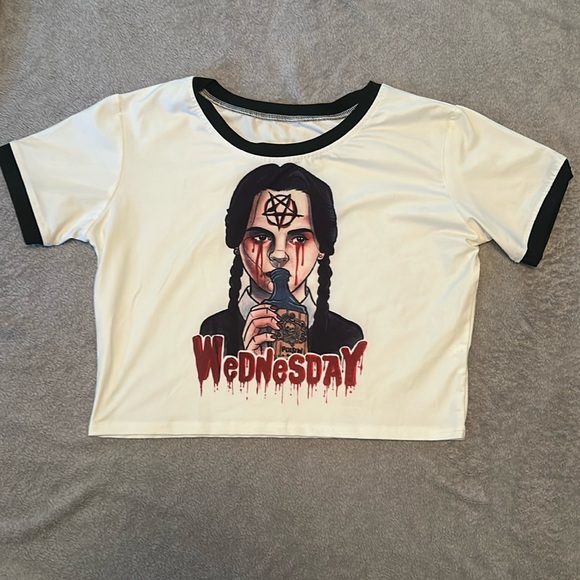 Tops | Wednesday Addams Crop Top | Poshmark